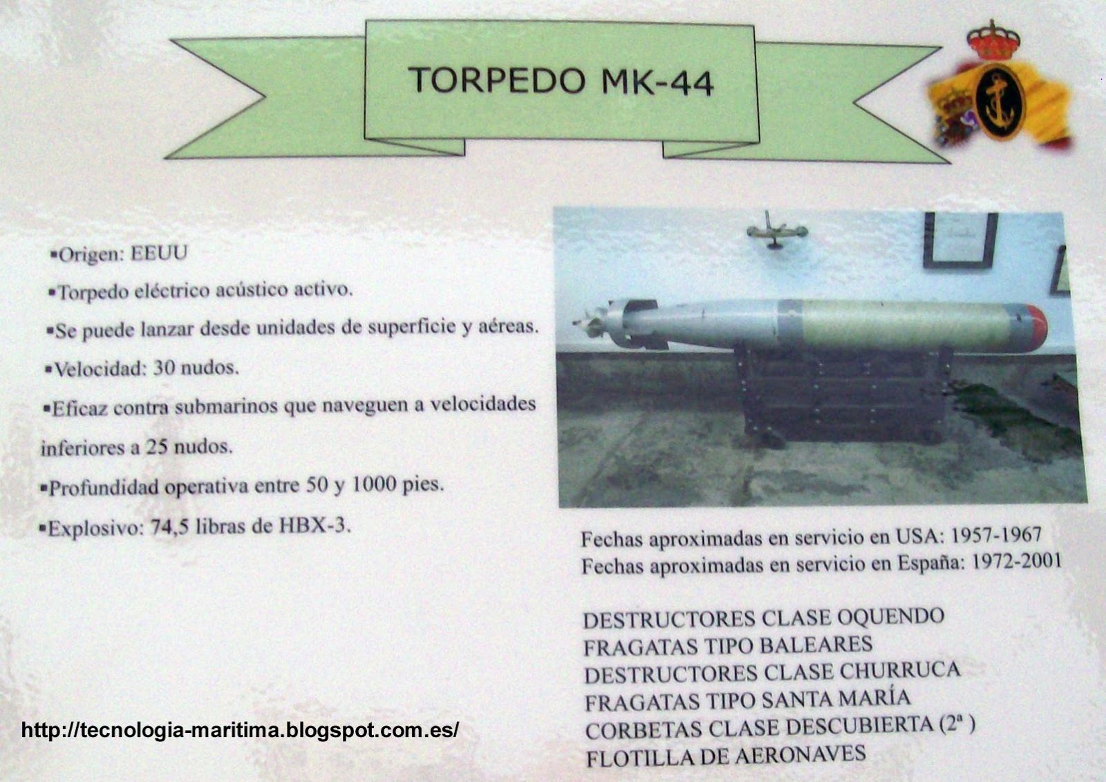 TORPEDO LIGERO MARK 44