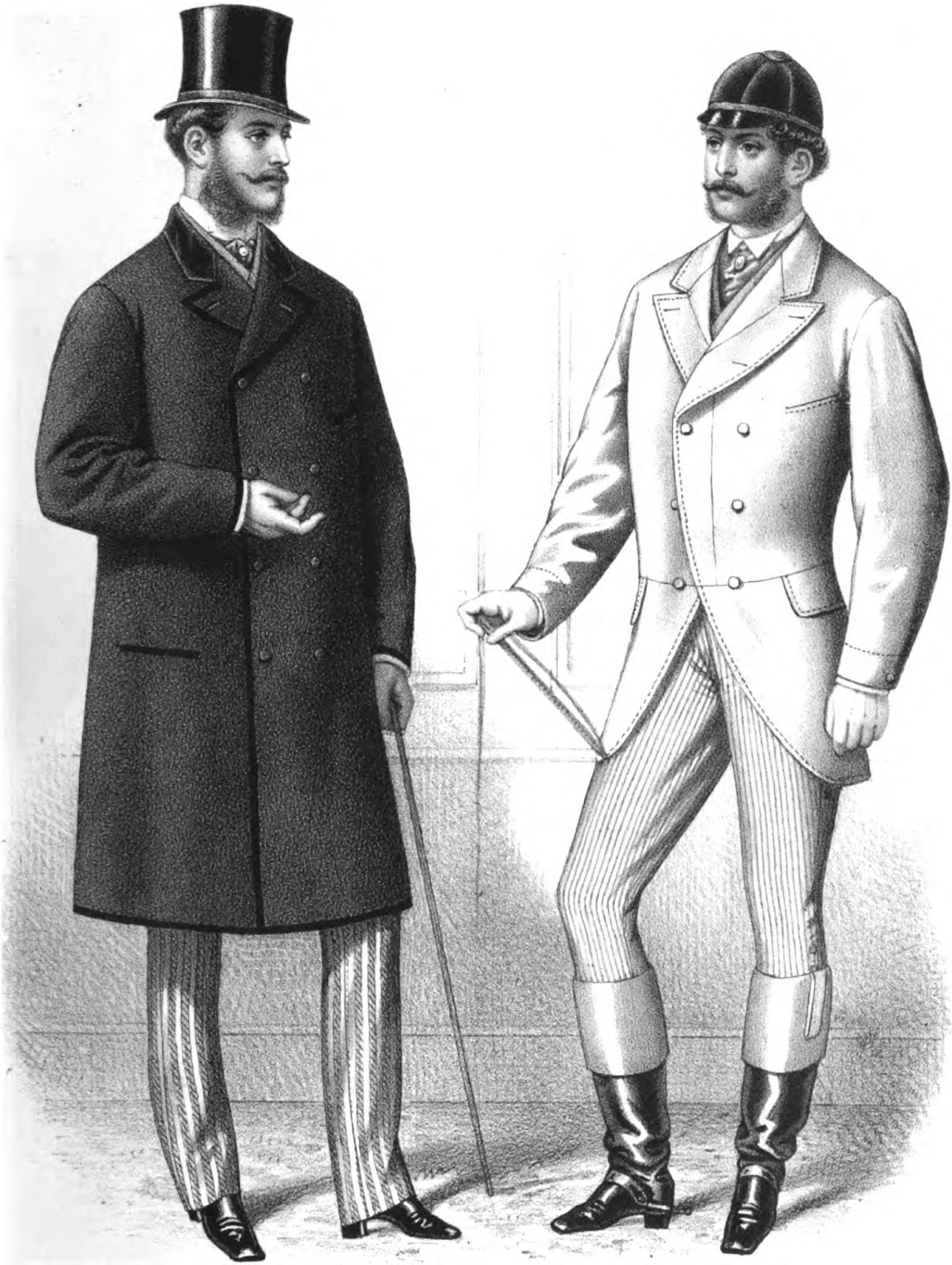 19th Century Historical Tidbits: 1866 Men's Fashions