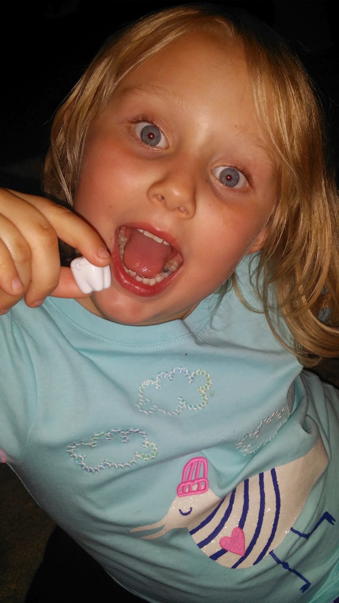 Mother of a Toddler and Triplets Plus ONE: Ava lost her 1st tooth today ...