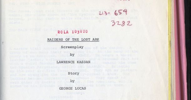 Harrison Ford's Hand Written Notes For Raiders Of The Lost Ark