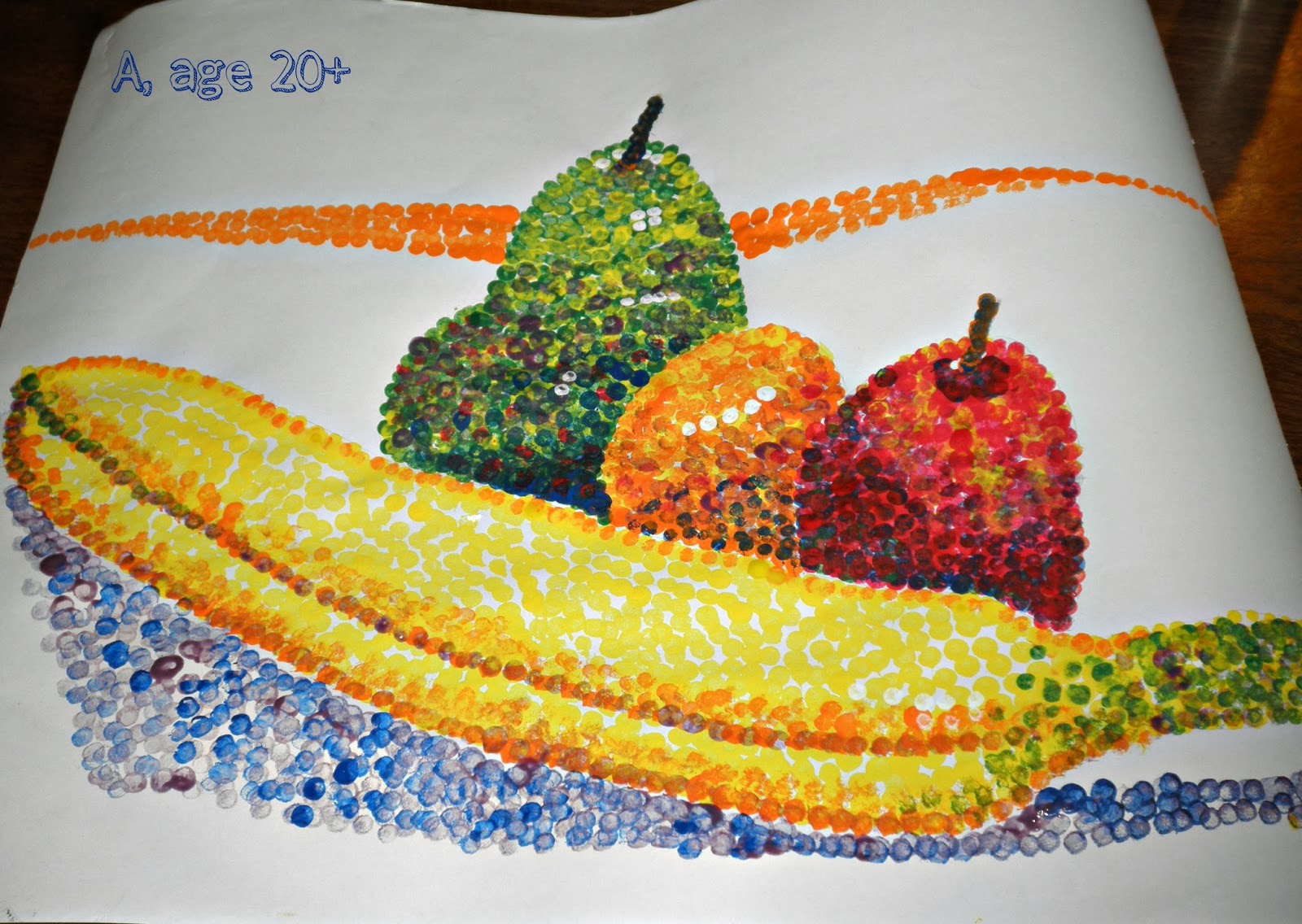 A Nest in the Rocks: Pointillism Fruit Review with See the Light