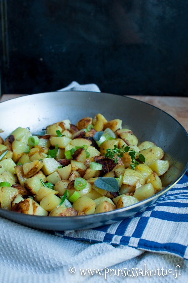 Prinsessakeittiö: Paistetut perunat