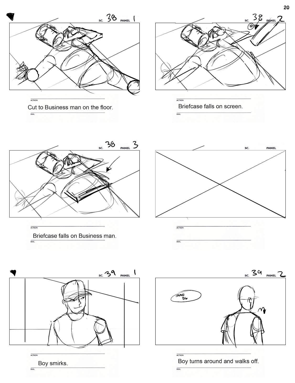 Amanda Becker's Portfolio: Hand to Hand Combat Storyboard