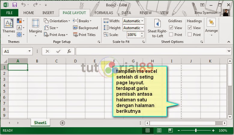 Cara Setting Page Layout Di Microsoft Excel - belajar microsoft office