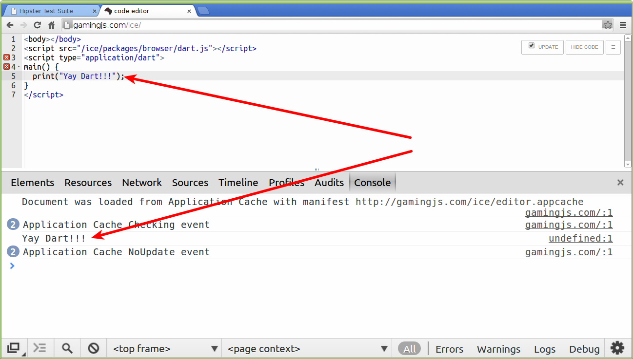 japh(r) by Chris Strom: Dart in the ICE Code Editor