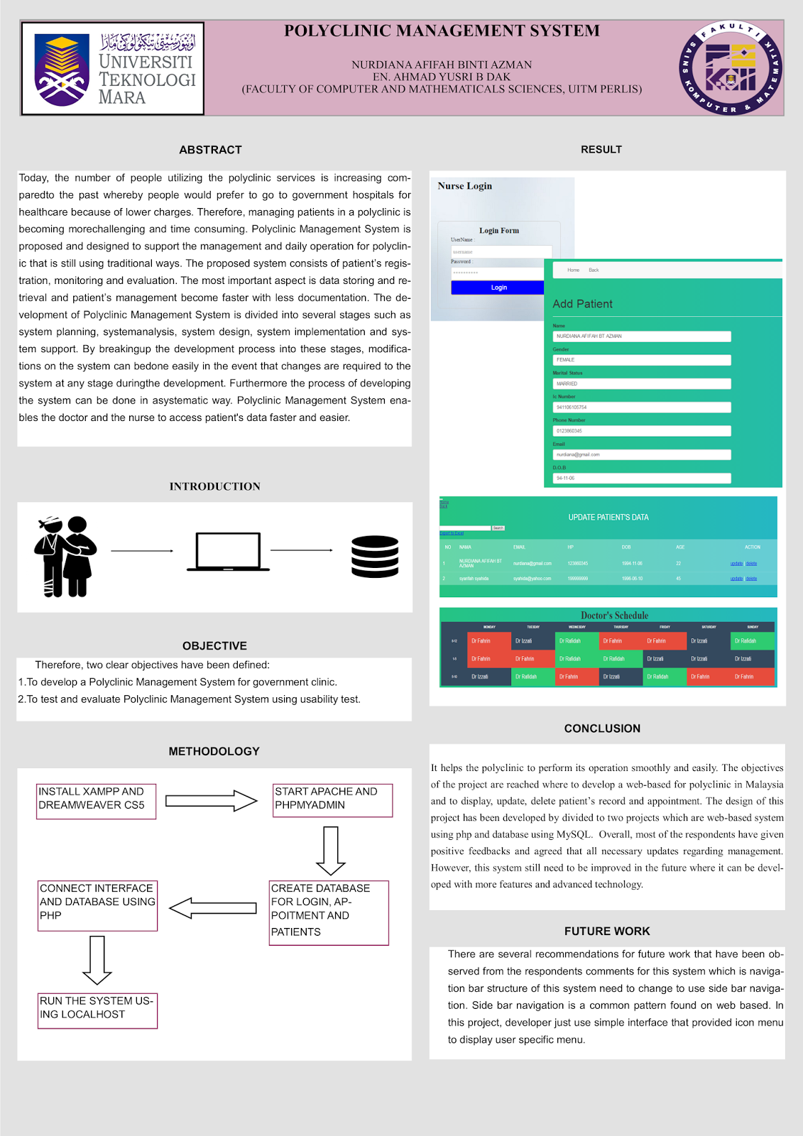 Inspirasifana: Poster Final Year Projek (FYP) UiTM