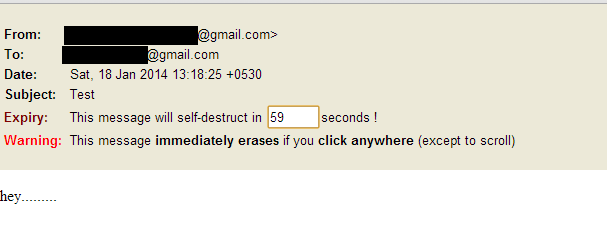 Haiderware: How to Send Self Destructing Email