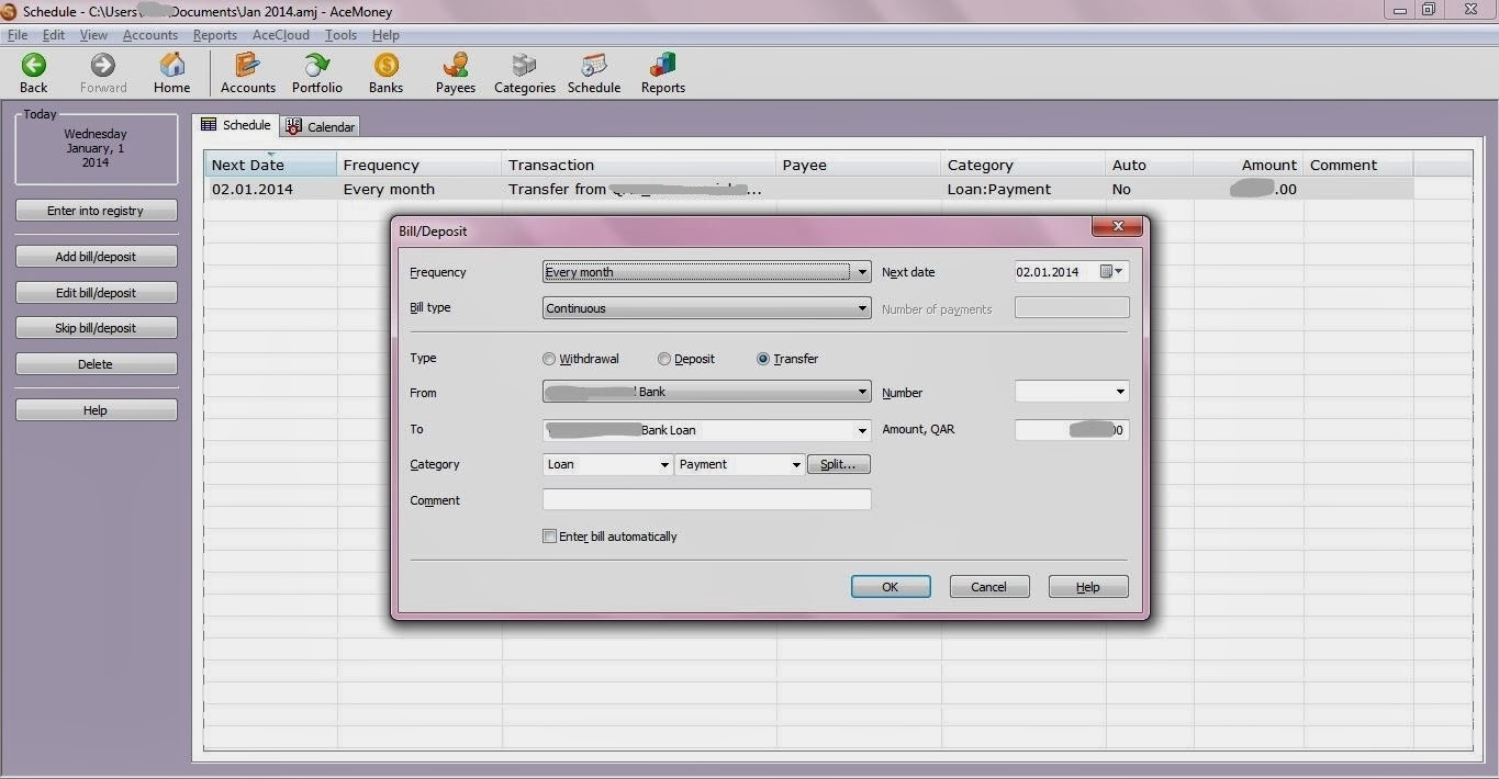 AceMoney Vs BankTree - Brocade Blue
