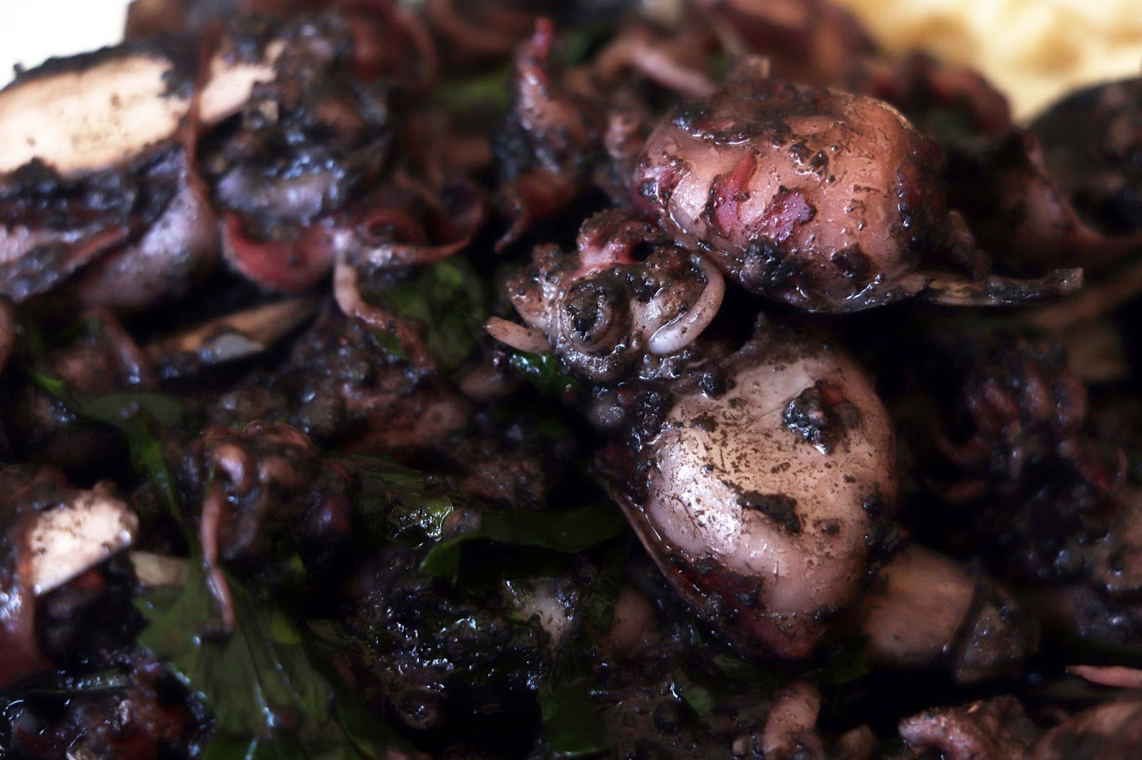 Supions au noir (à l'encre de seiche)