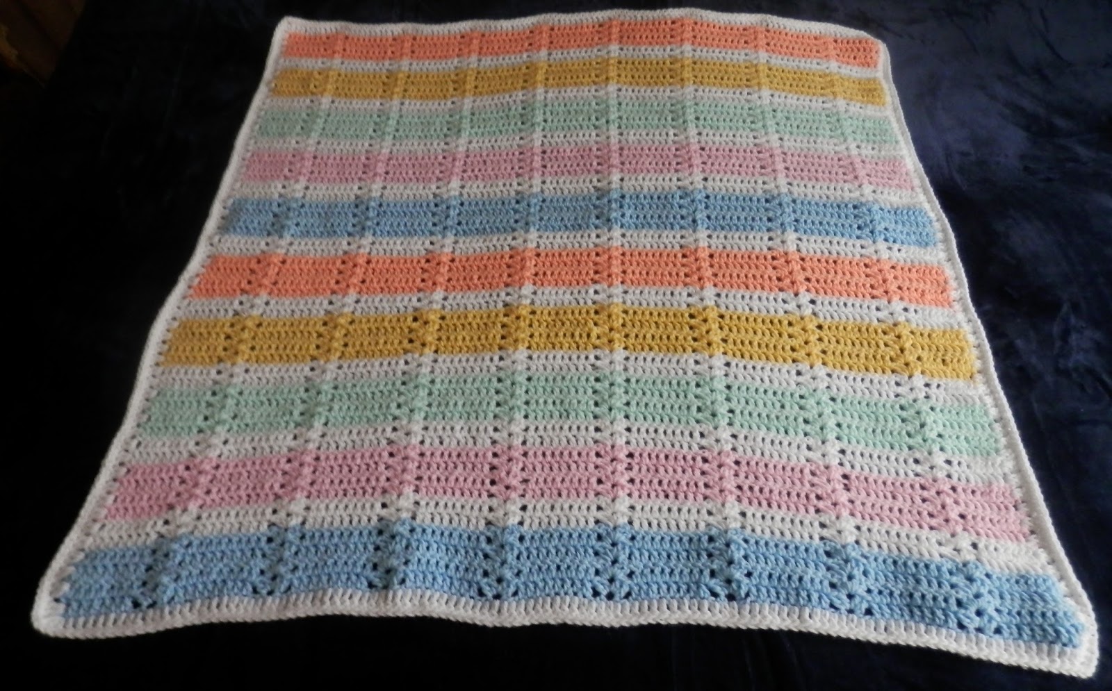 Karens Crocheted Garden of Colors: Hushabye Simple Shell Afghan
