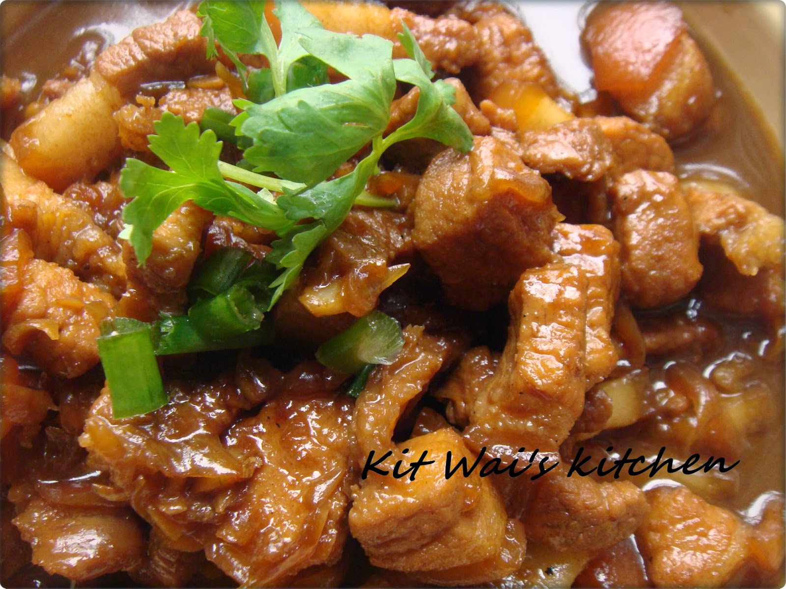 Kit Wai's kitchen : 糖砂五花肉 ~ Simmered Sweet Pork