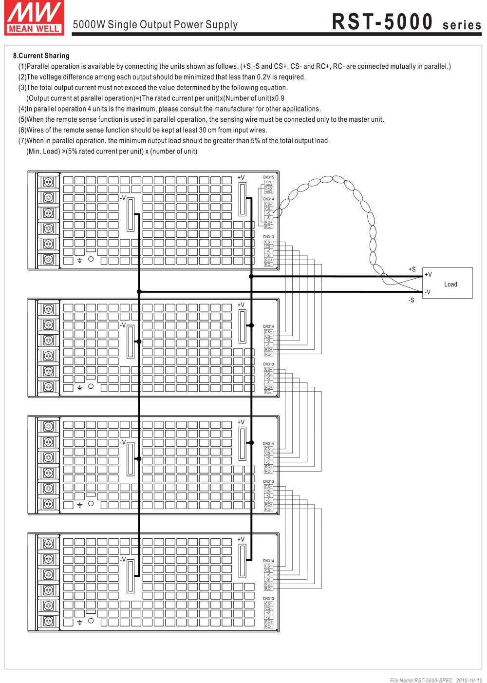 RST-5000-48 3 Phase Input 5000w 48v Meanwell Power Supply