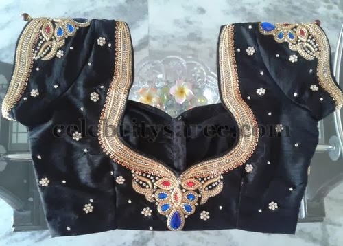 Sequins Work Simple Blouses - Saree Blouse Patterns
