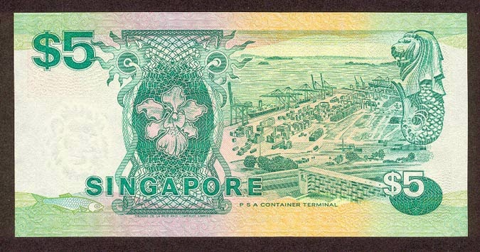 Singapore 5 Dollars banknote Ship Series|World Banknotes & Coins ...