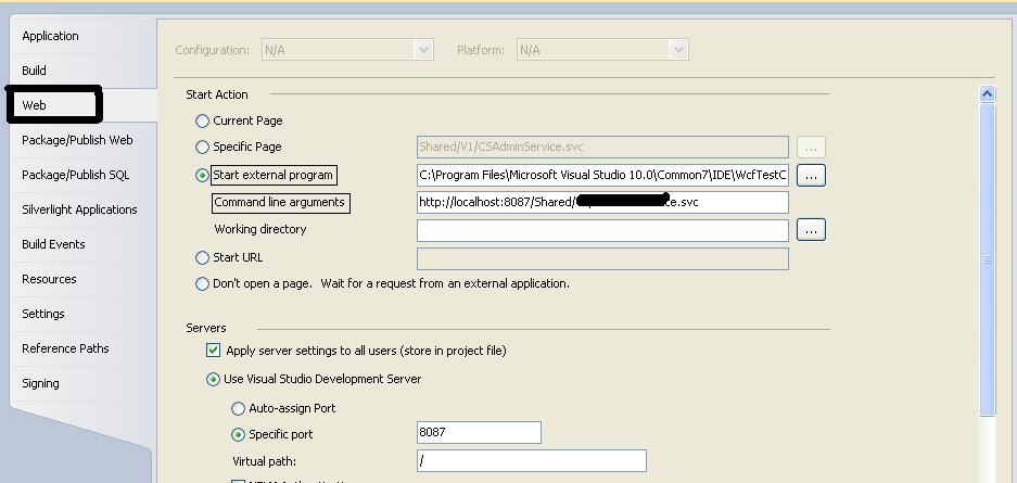 Test & Debug WCF service using WCFTestClient.exe