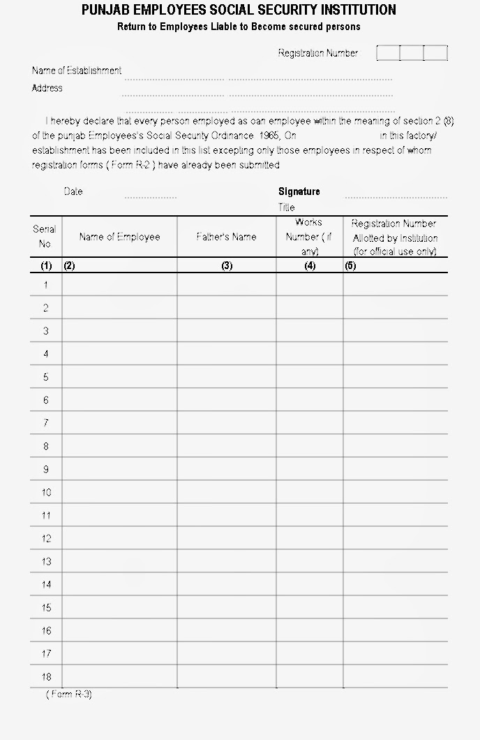 PUNJAB WORKERS WELFARE BOARD PAKISTAN: (PESSI) PUNJAB EMPLOYEES SOCIAL ...