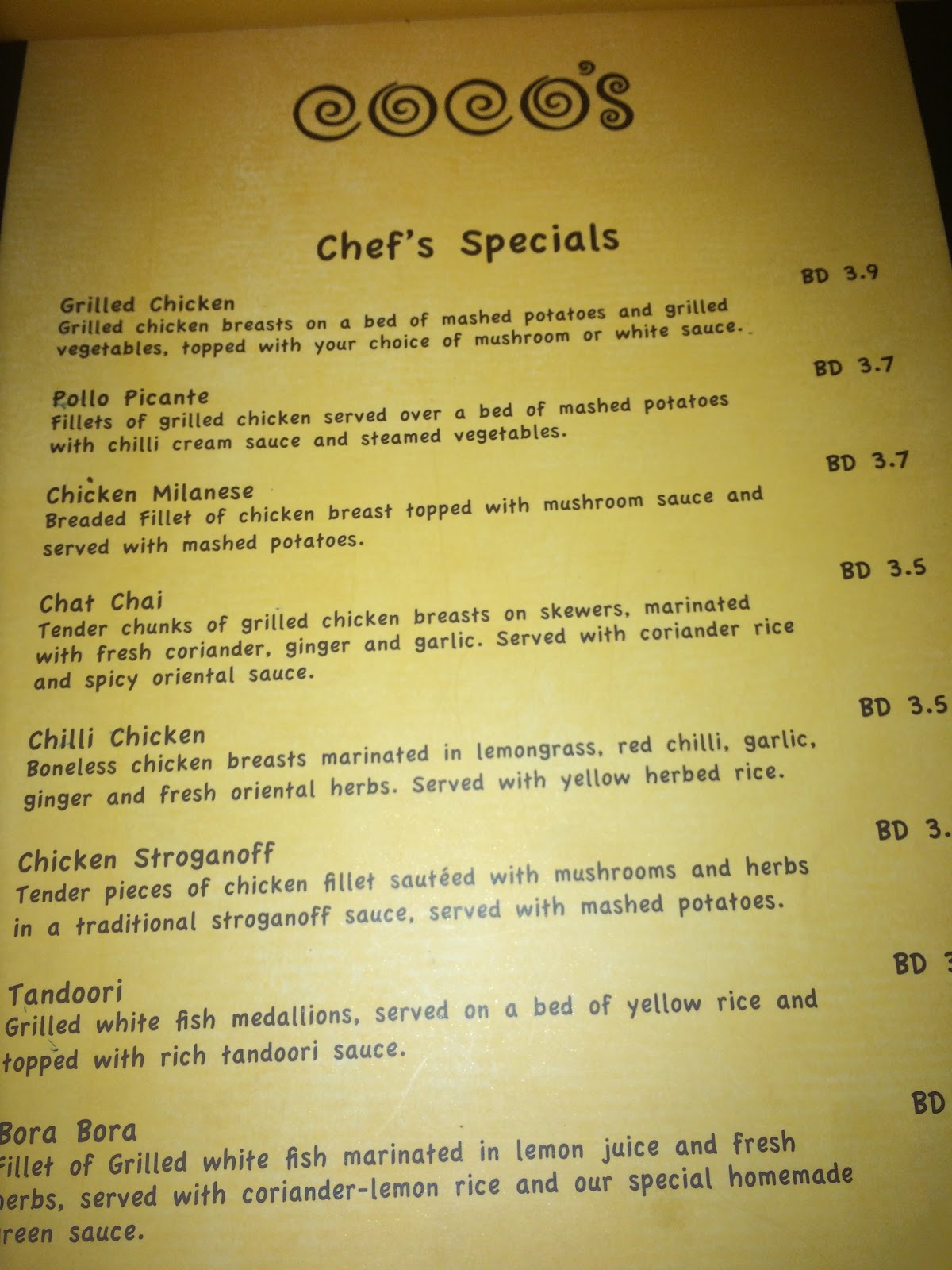 JC's Food Reviews: Coco's Cafe