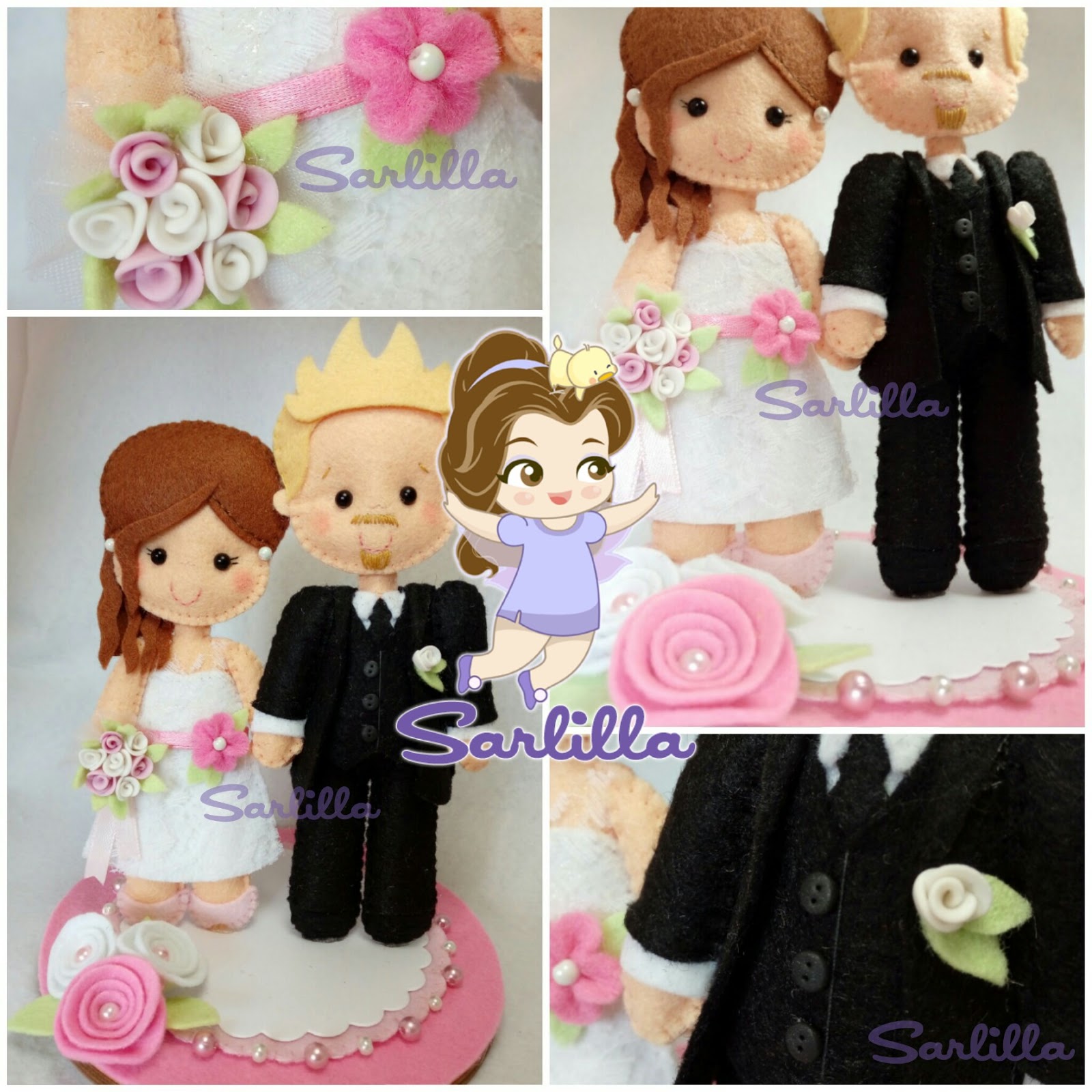 Le creazioni di Sarlilla: Cake topper sposi: Camilla e Nicola