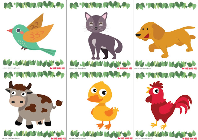 [FREEBIES] Matching Cards Binatang, Kegiatan Anak 1-2 Tahun ...