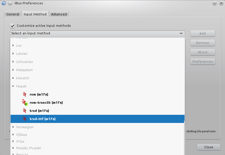 Nepali Typing input methods