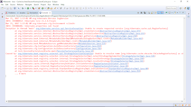 Exception in thread "main" org.hibernate.service.spi.ServiceException: Unable to create ...