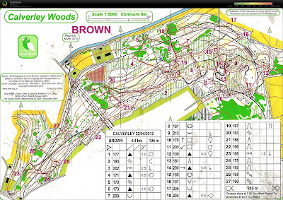Orientēšanās kartes: Calverley Woods (Bradford)