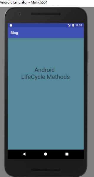 Android Lifecycle Method - Programming