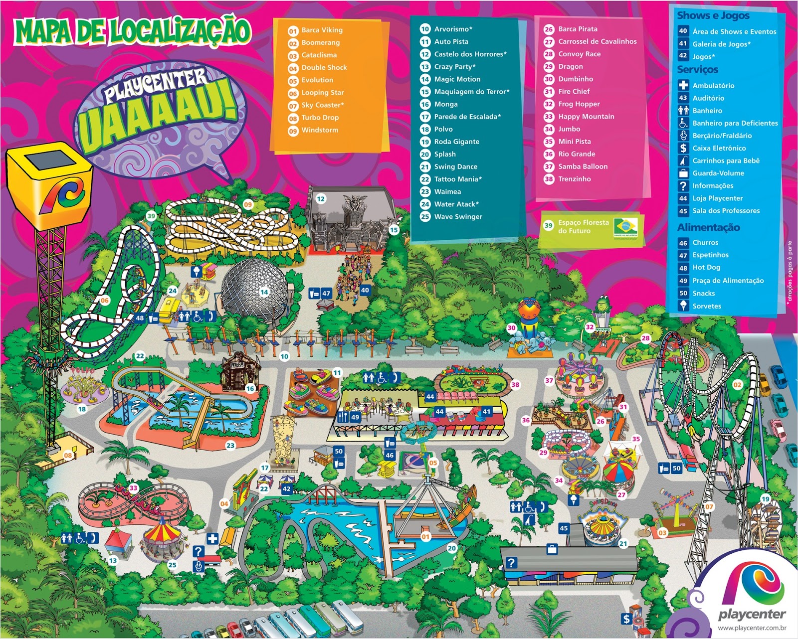 Playcenter - SP: Mapas