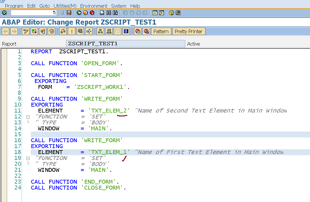 TECHSAP : SCRIPT: Adding a Text Element to the Main Window of the Script and Calling the Text ...