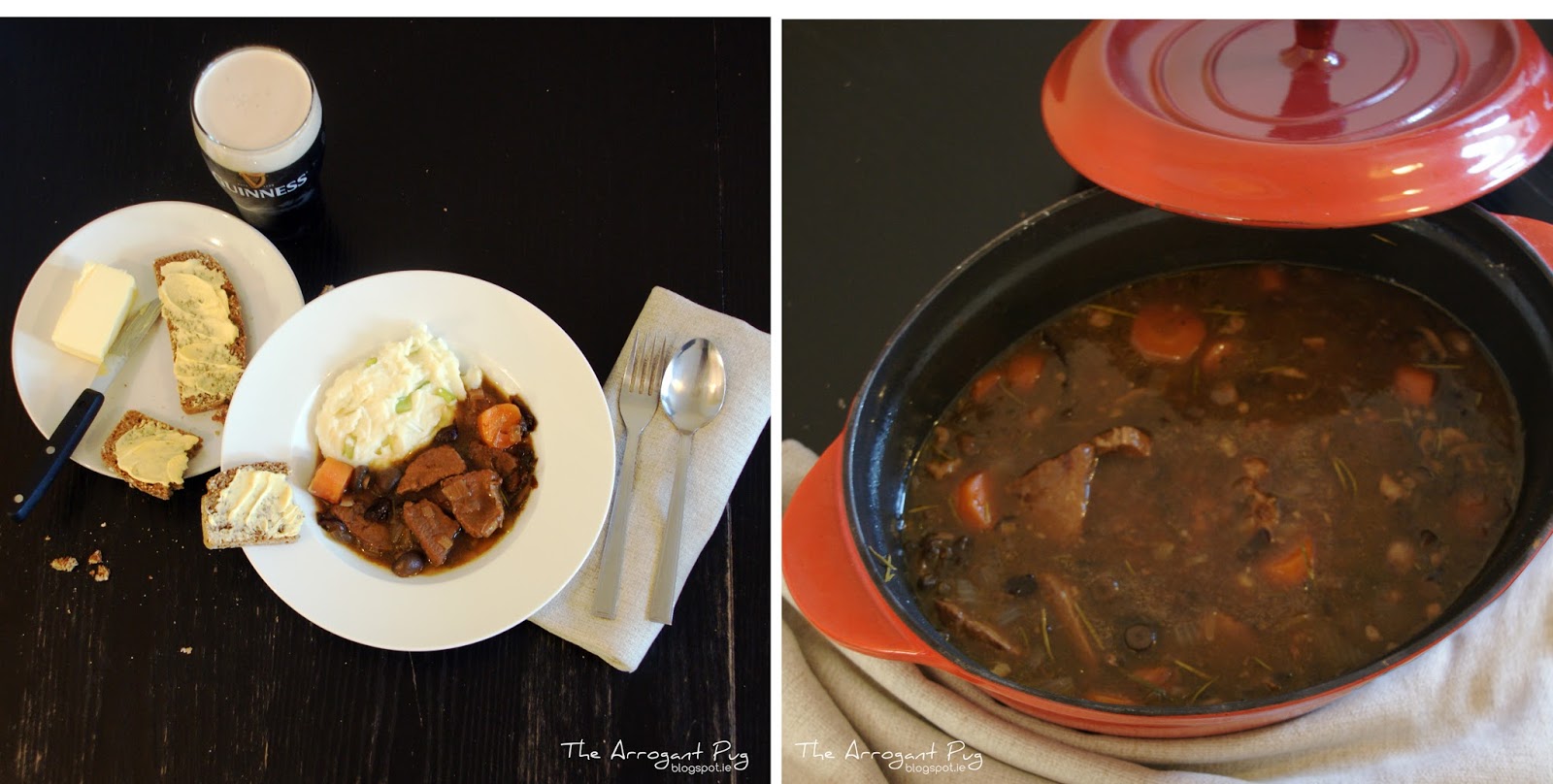 The Arrogant Pug: Beef stew with Guinness