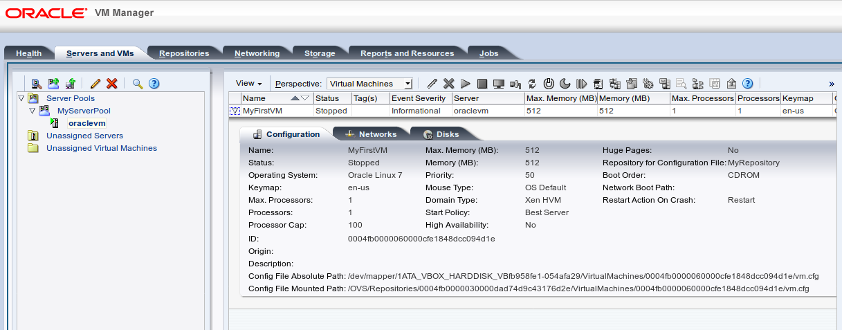 Run Like Hell Oracle Vm Server X86 Creation Of A Virtual Machine