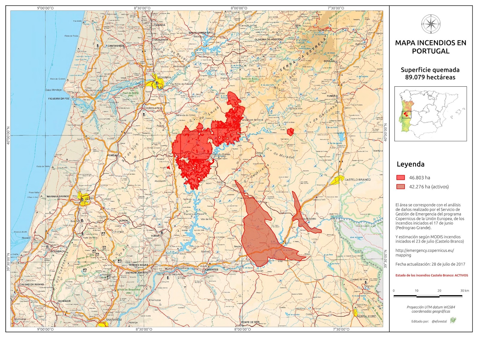 Mapa Incendios Portugal | Mapa