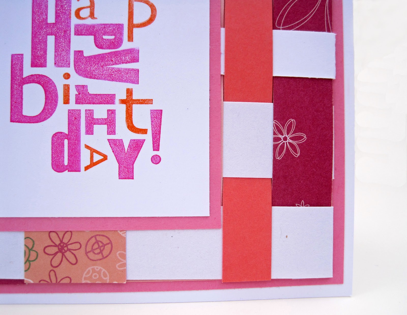 Taking Time To Create: Woven Paper Birthday Cards {Use Up Some Paper ...