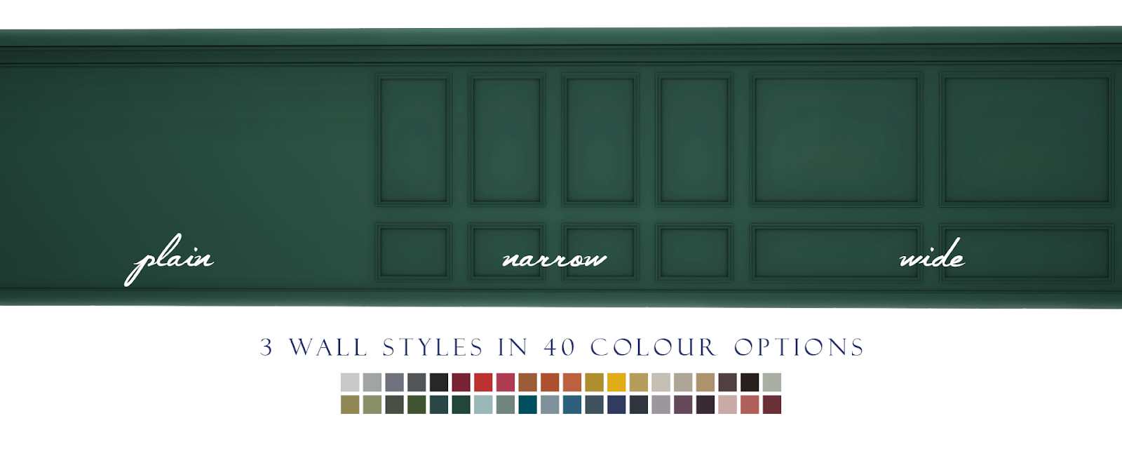 Simsational Designs: Splendid Panelling - Three New Painted Wall Styles