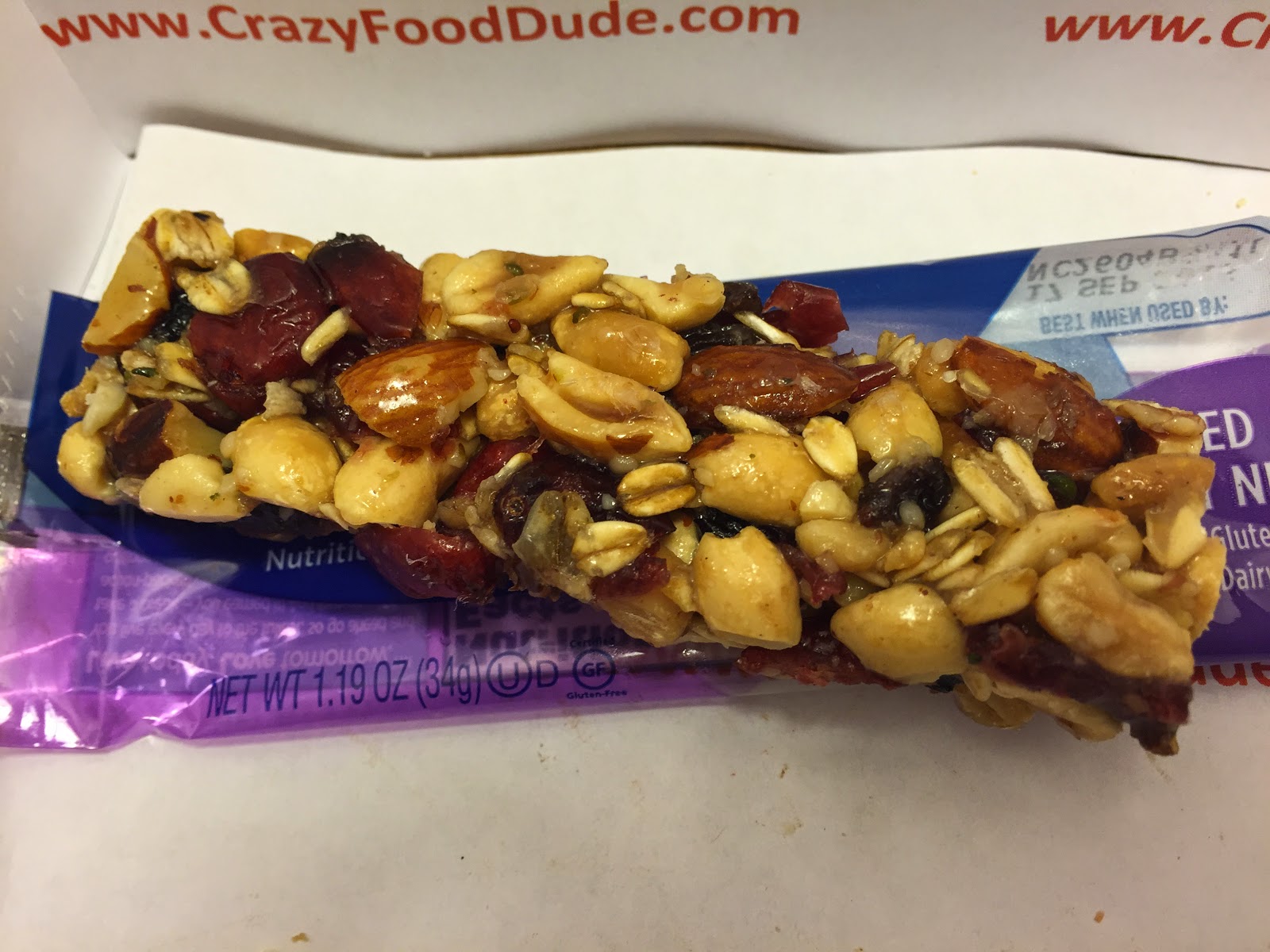 Crazy Food Dude: Review: Balance Bar Bare Mixed Berry Nut Bar