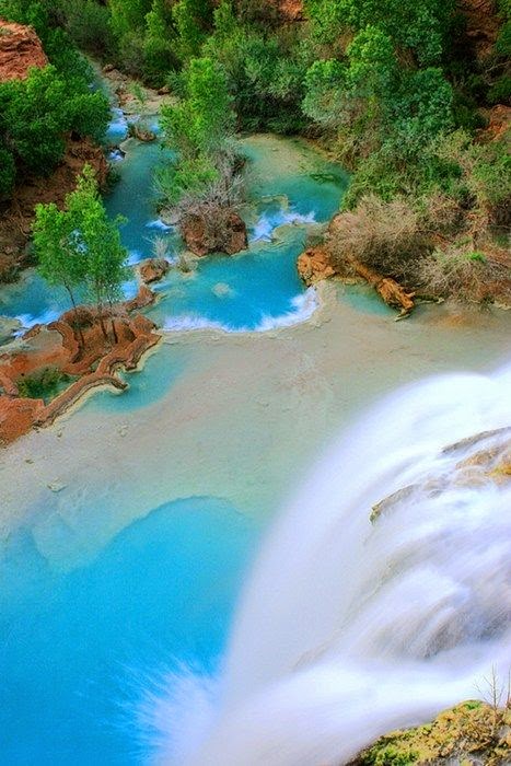 Stunning blue waterfall ~ Stunning nature