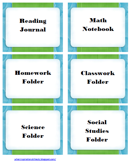 When Inspiration Strikes!!!: FREE Back to School Notebook Labels and ...