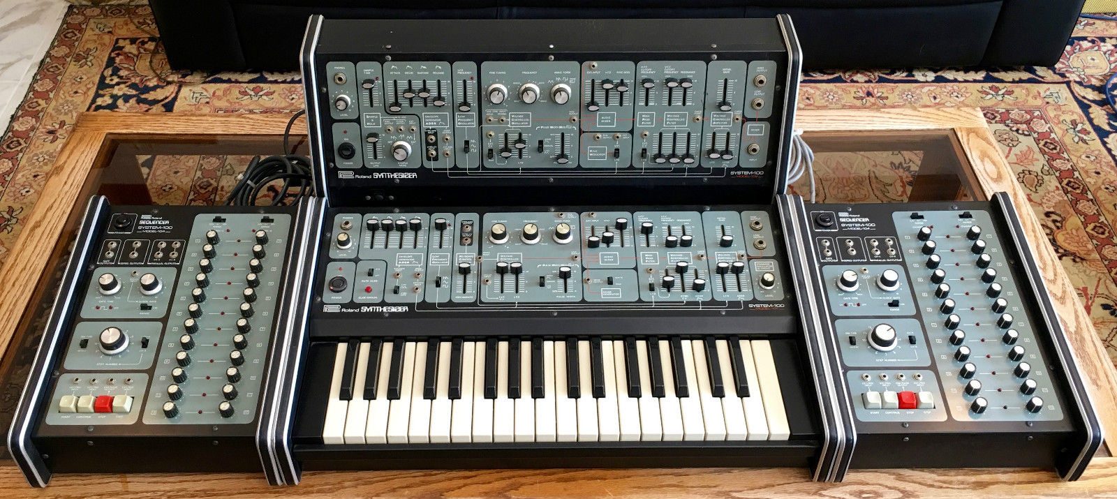 MATRIXSYNTH: Roland System 100 with keyboard, expander, two sequencers