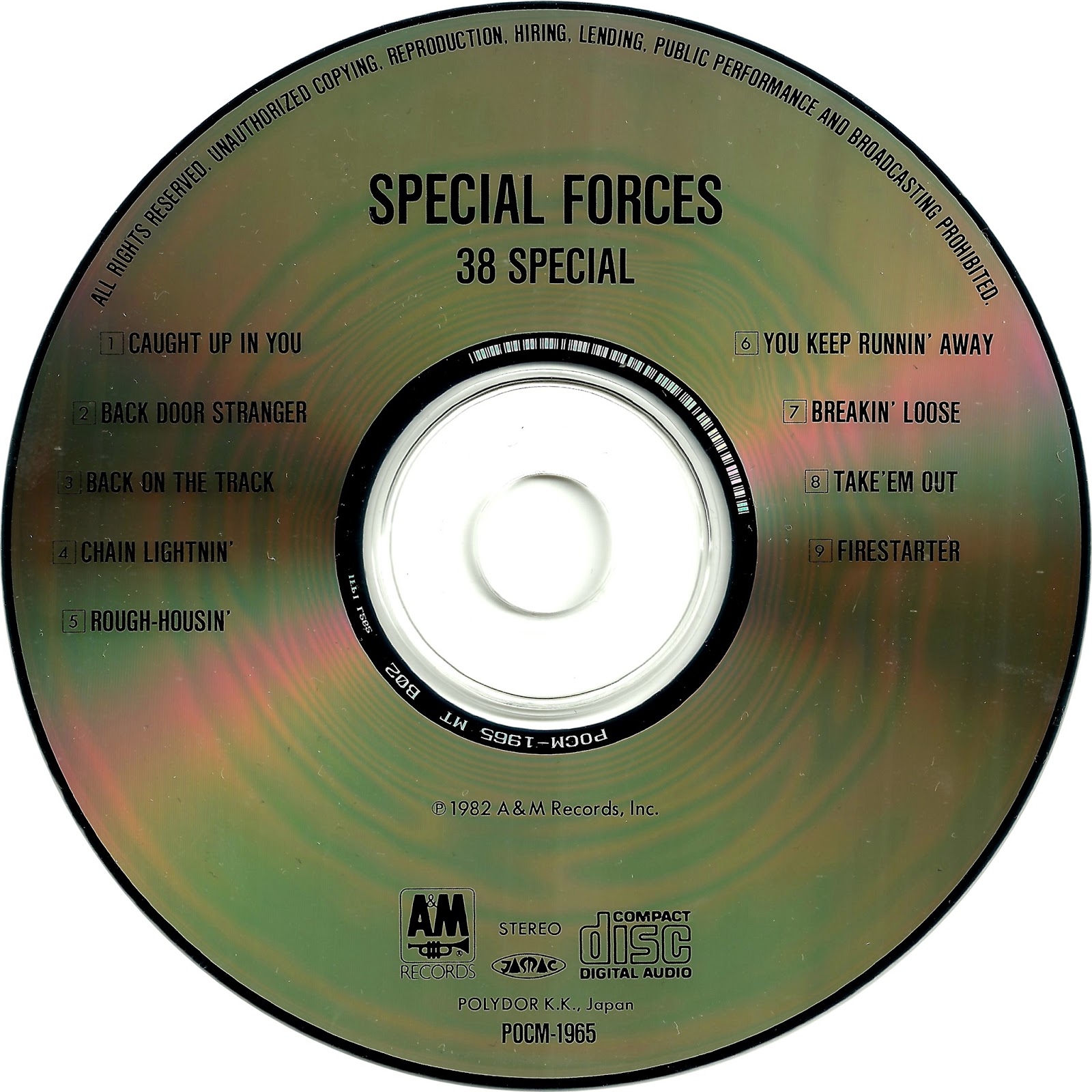 1982 Special Forces - 38 Special - Rockronología