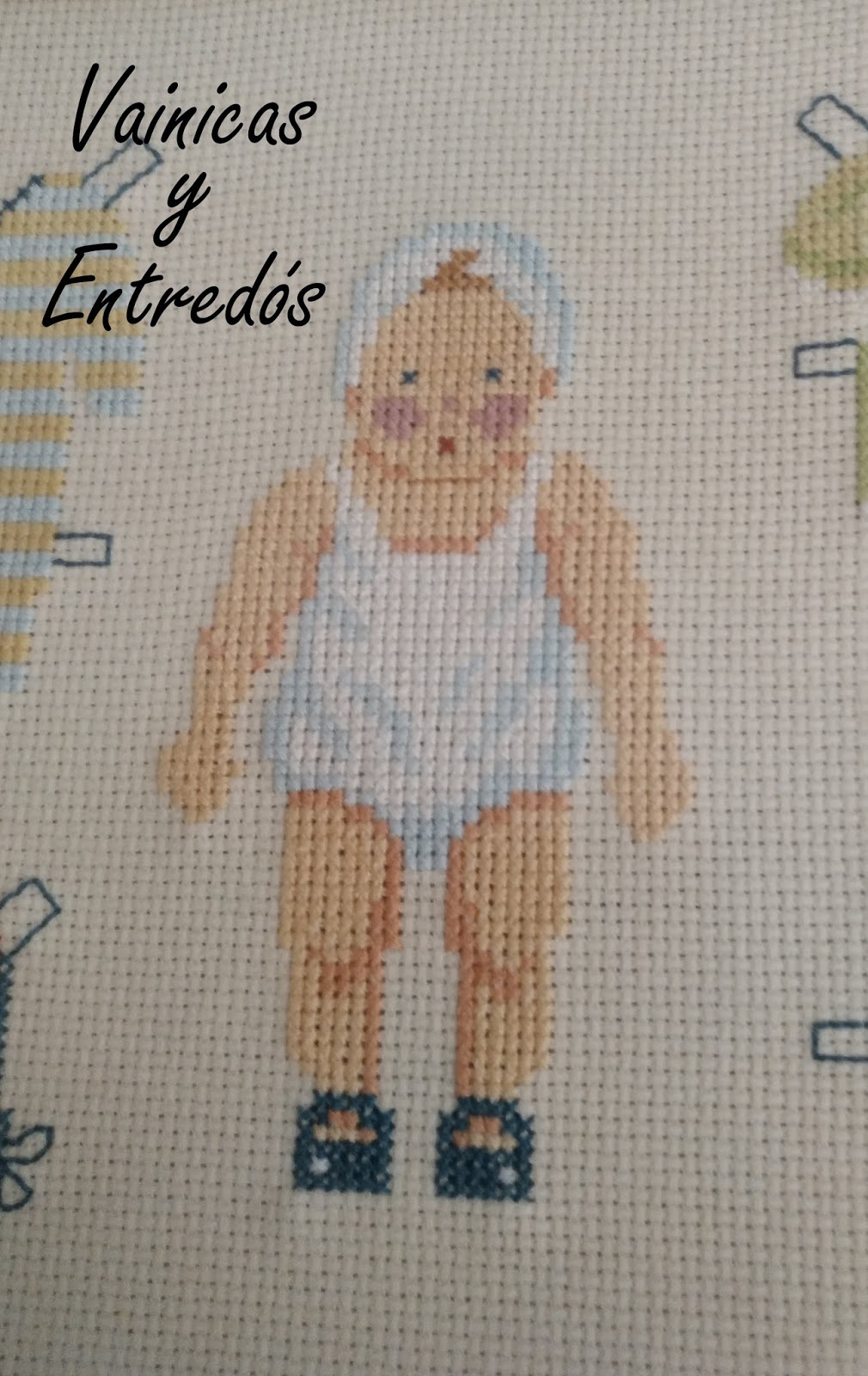 Vainicas y entredós: Un cuadro para un bebé