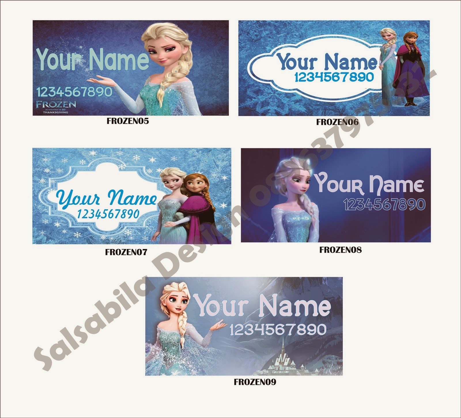 Sticker / Stiker / Label Nama Disney Frozen ~ Jasa Desain & Percetakan ...