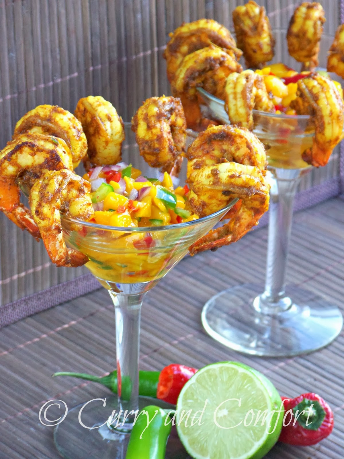 Kitchen Simmer: Masala Shrimp Cocktail with Mango Salsa