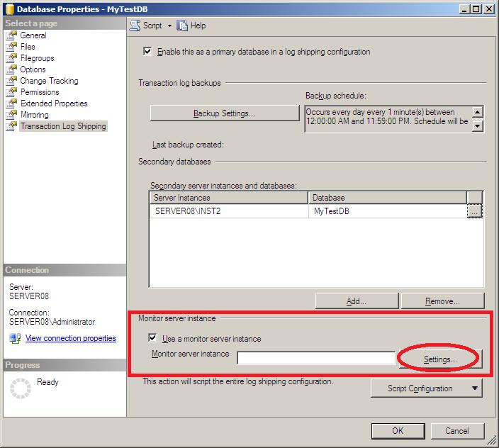 SQL Server Hints: SQL Server 2008 Implementing Log Shipping