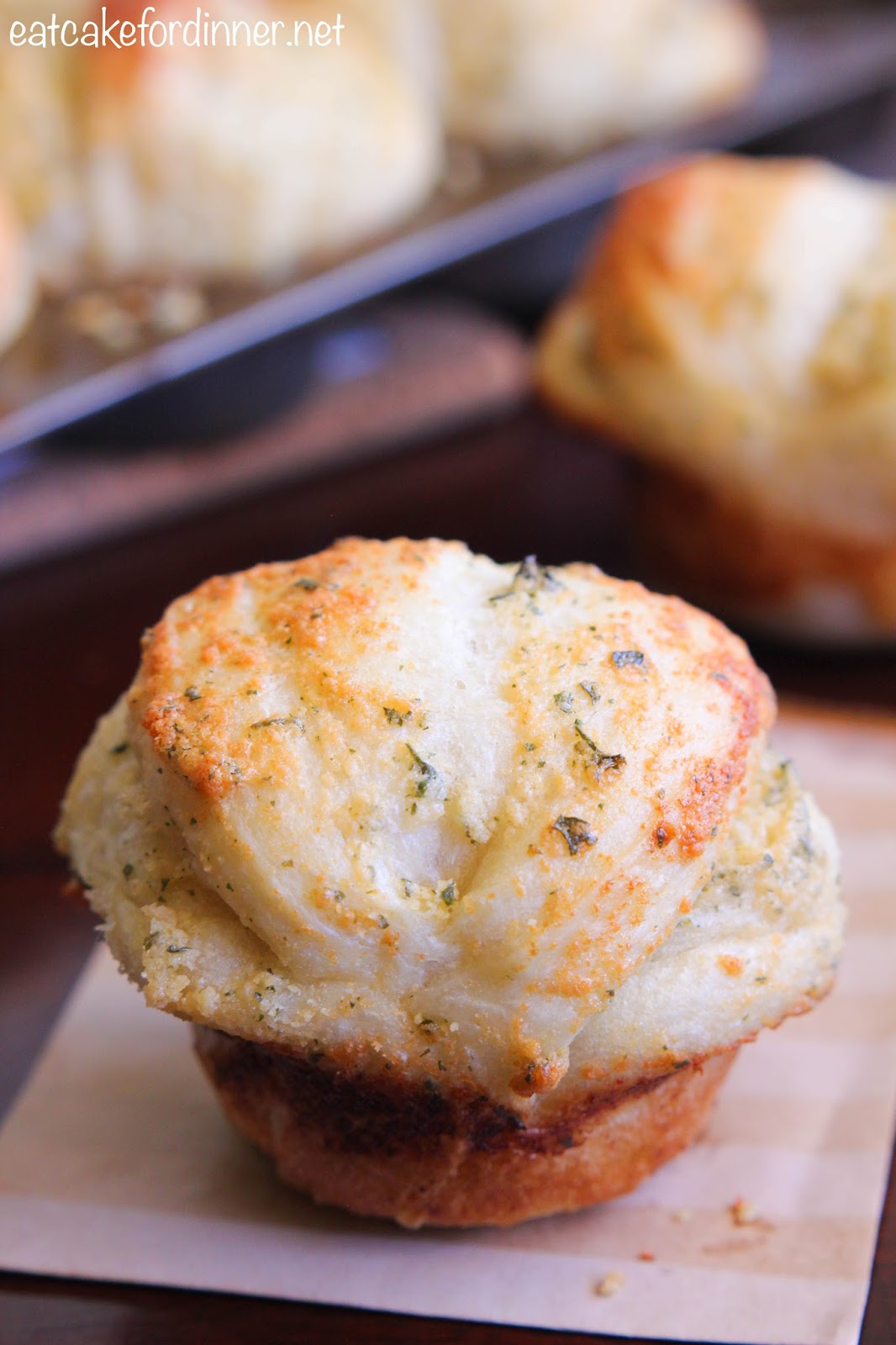 Eat Cake For Dinner: Shortcut Garlic Parmesan Butterflake Rolls