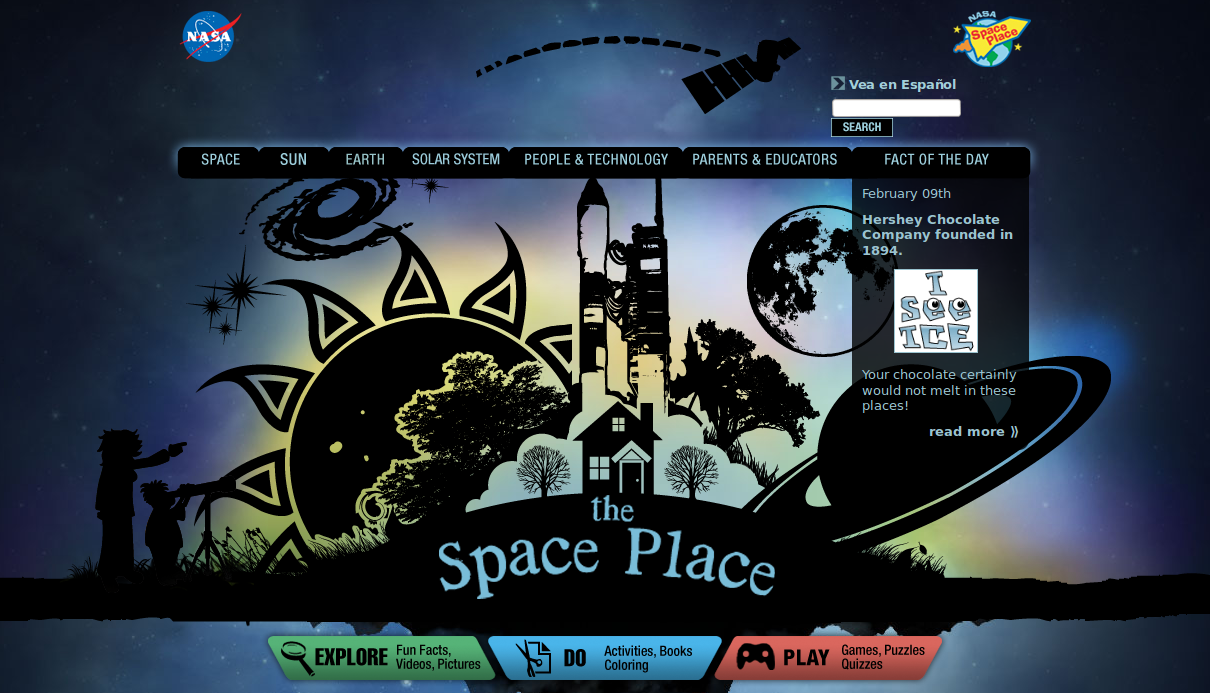 Super3ºlandia: NASA's Space Place