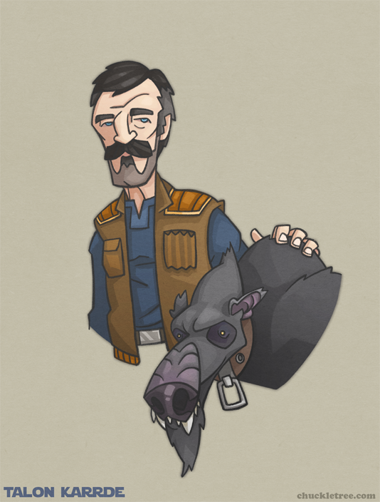 Dan Barrett's Art Blog: Talon Karrde - Thrawn Triology