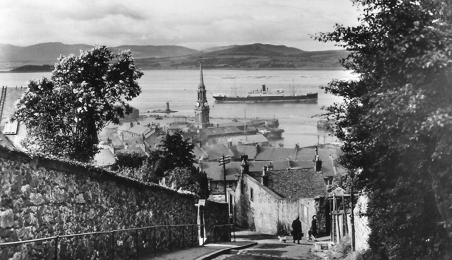 Tour Scotland: Old Photograph Barr's Brae Port Glasgow Scotland