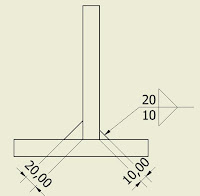 Gambar Teknik: Simbol Ukuran Pengelasan (Fillet Weld)