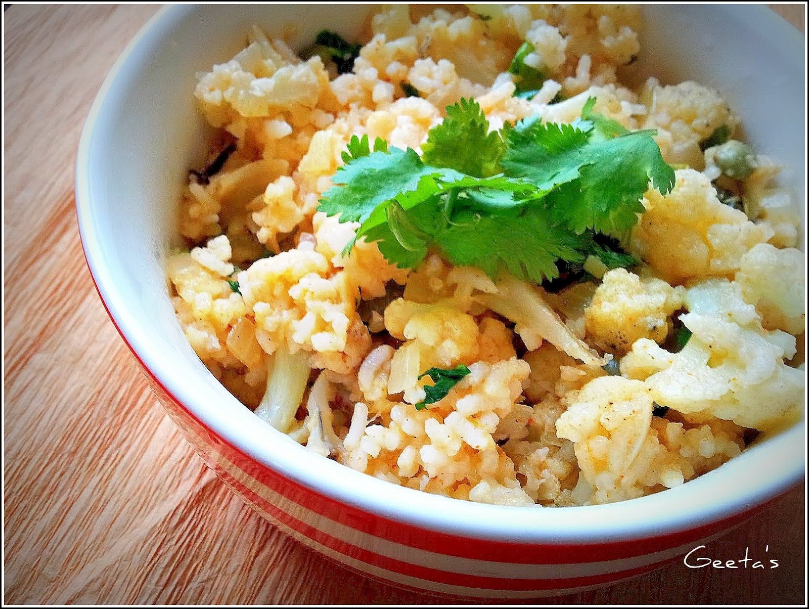 veggie delights: Dum Gobi Rice