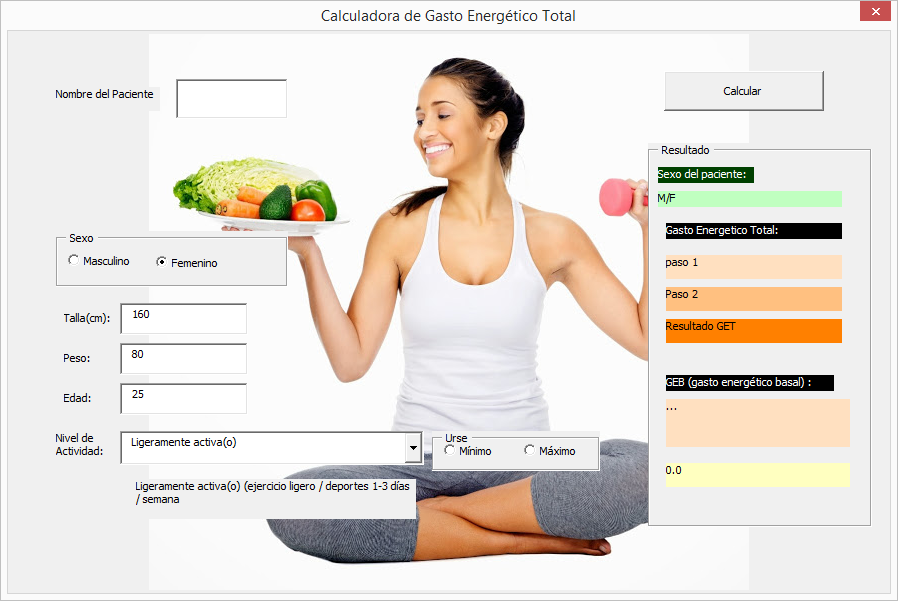 NUTRICION OAXACA (INFORMATICA II): CALCULO DEL GET